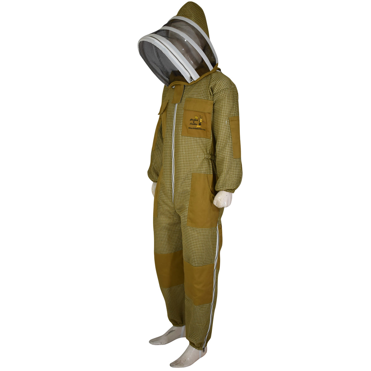 Beekeeping Ventilated Suit Three Layer Mesh Ultra Fencing Veil in khak ...